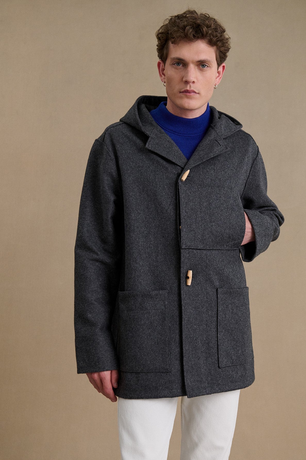 Le Kabig en drap de laine gris pour homme | Le Minor